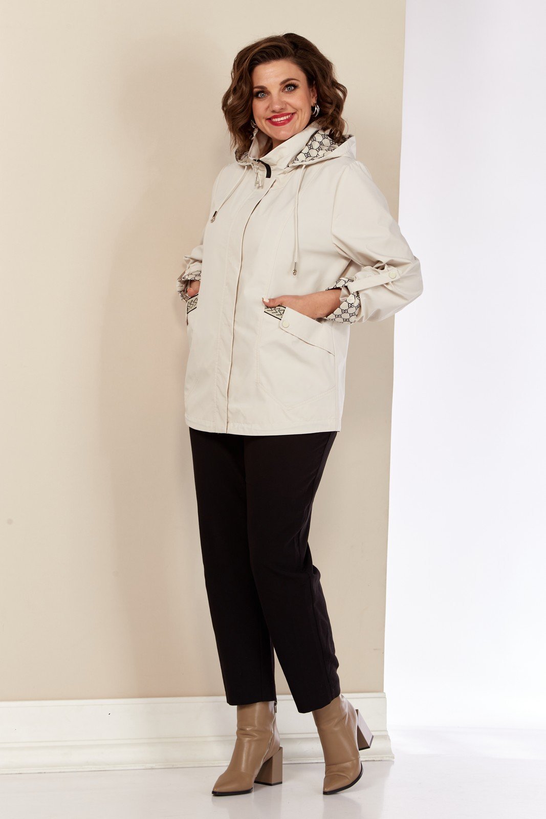 Куртка 2147 молочный Shetti купить в интернет магазине Велесмода